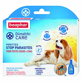 Pipettes 'Dimethi Care' pour chiens, 6 pipettes